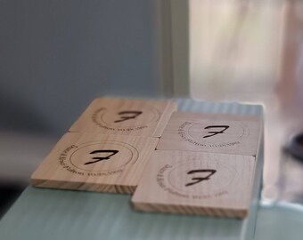 Laser Cut and Engraved Wooden Coasters - Etsy