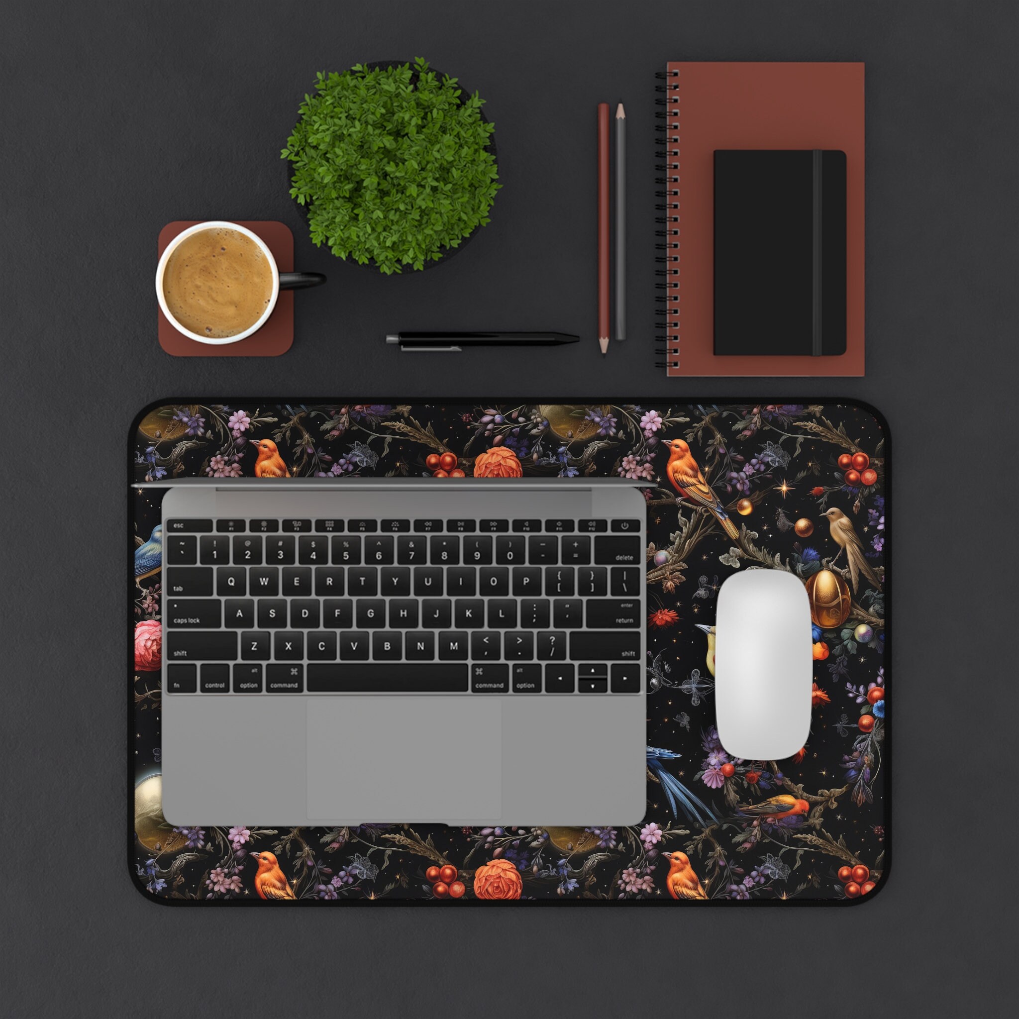 Colorful Birds Desk Mat Bird Desk Mat Gaming Mouse Pad Large Mousepad ...