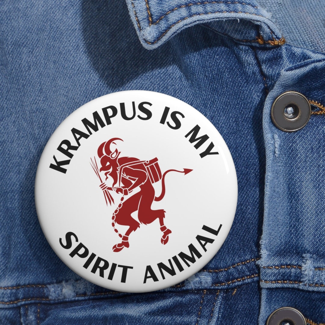 Krampus Pin Funny Krampus Button Krampusnacht Funny Lapel Pin Goth Lapel Pin Halloween Pinback