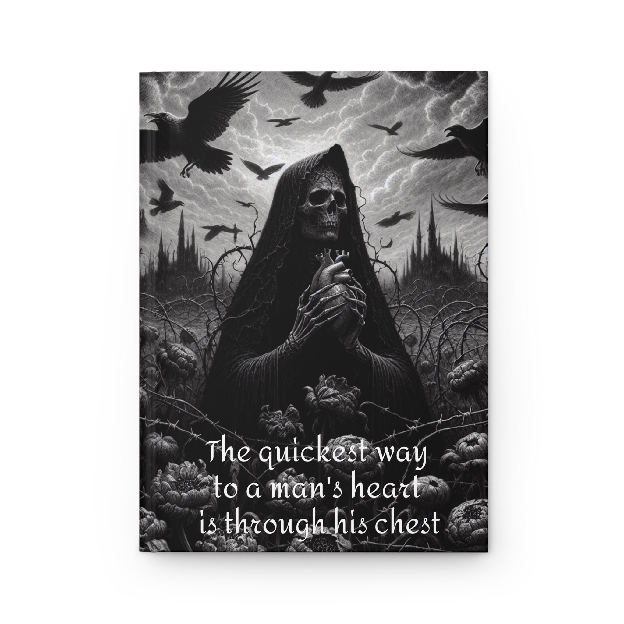 Gothic Writing Journal Goth Composition Notebook Skeleton Diary Dark ...