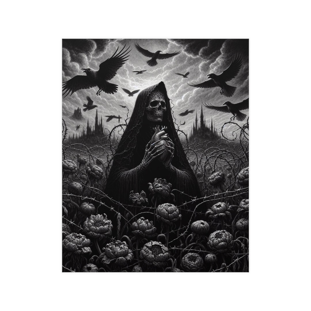 Gothic Poster Goth Skeleton Poster Dark Academia Poster Gothic Emo ...
