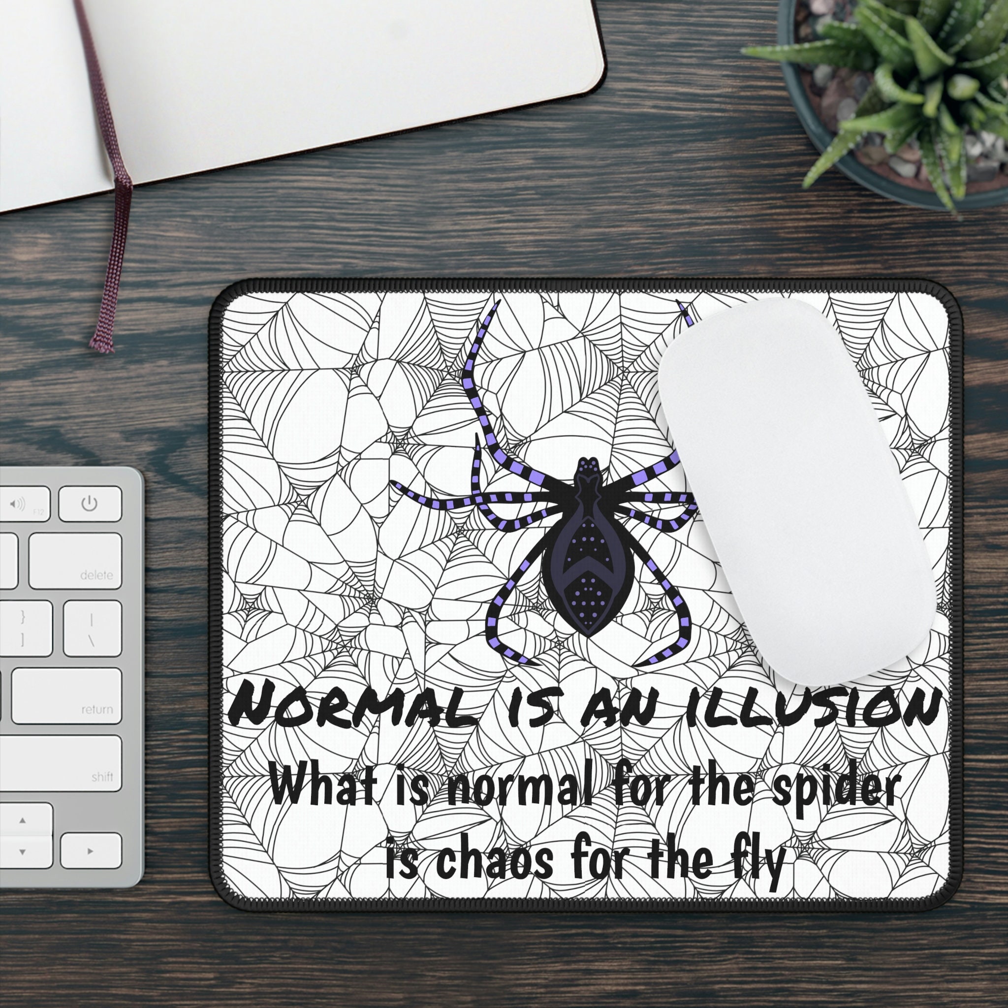 Lo normal es una ilusión Gaming Mouse Pad araña telaraña y - Etsy México