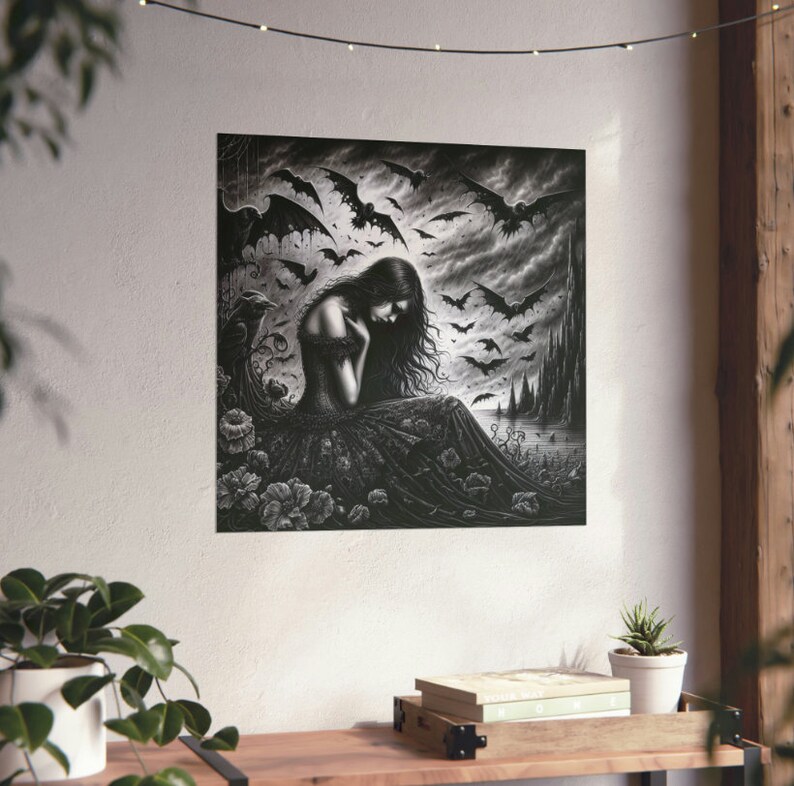 Gothic Poster Choice of Goth Girl Poster Dark Academia Gothic Emo ...