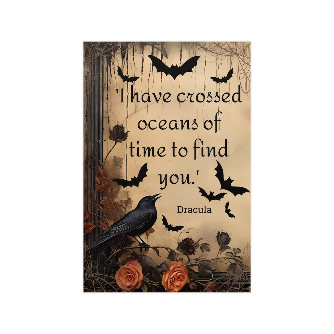 Gothic Poster Dracula Quote Poster Dark Academia Poster Gothic Emo ...