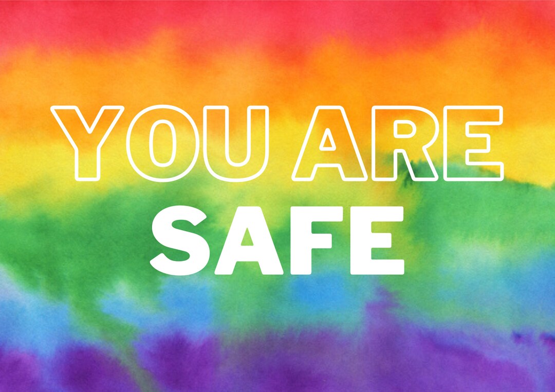 Digital You Are Safe Pride Poster - Etsy