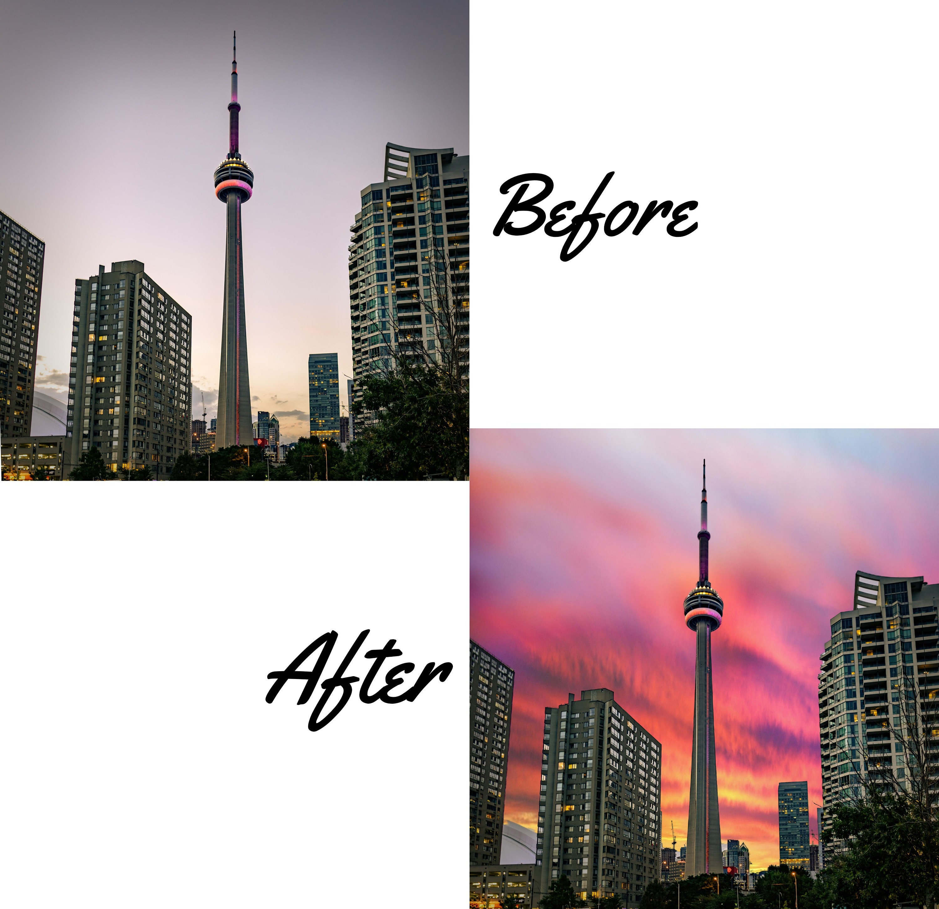 80 Romantic Sky Overlays, Photoshop Overlay, Cloudy Skies, Sunset ...