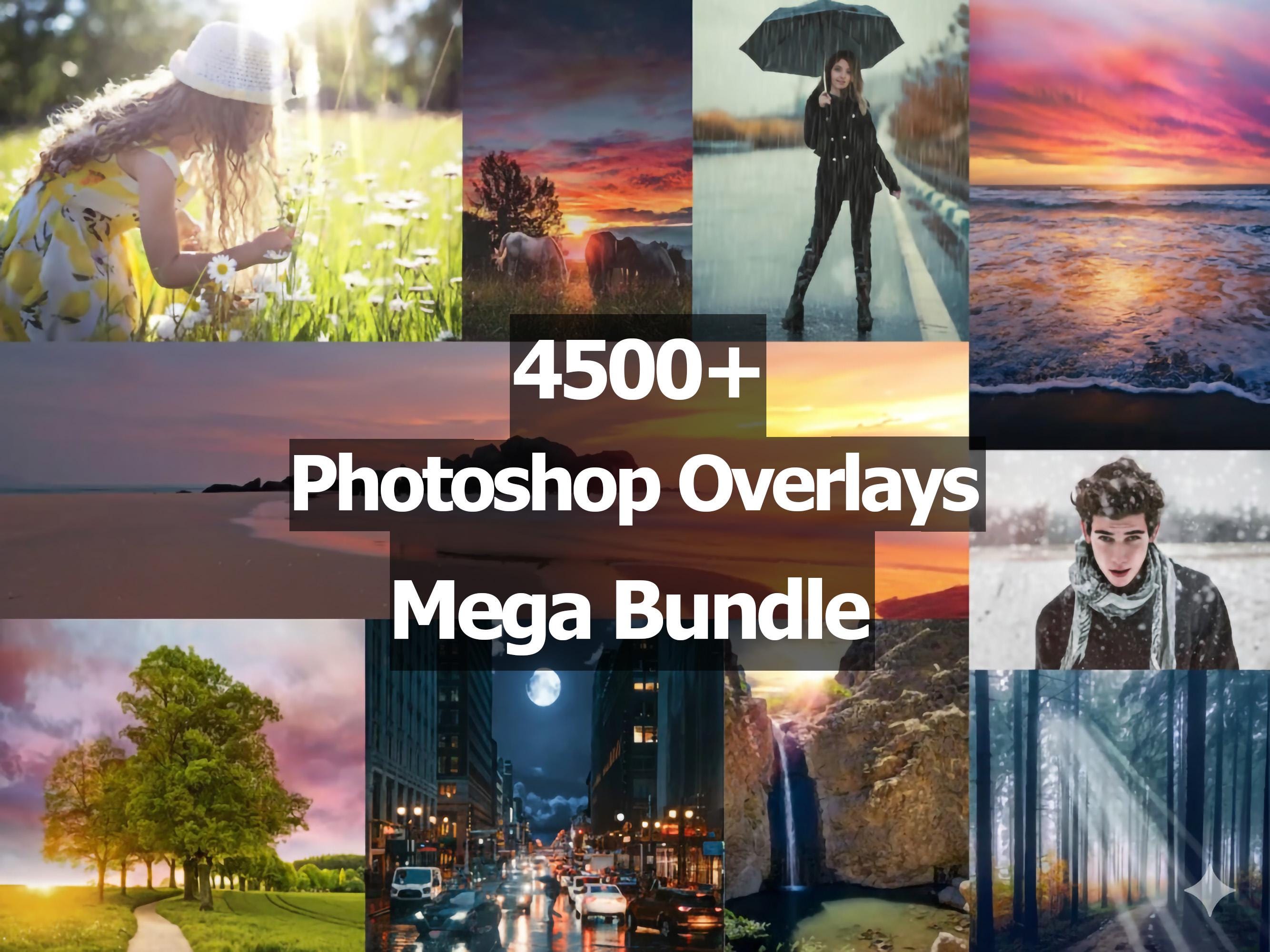 4500+ Photoshop Overlays Bundle, Digital Graphics Pack, Creative Photo ...