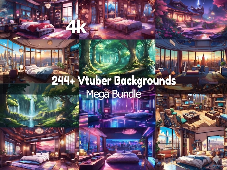 244+ Vtuber Backgrounds Mega Bundle, Vtuber Rooms, Stream Background ...