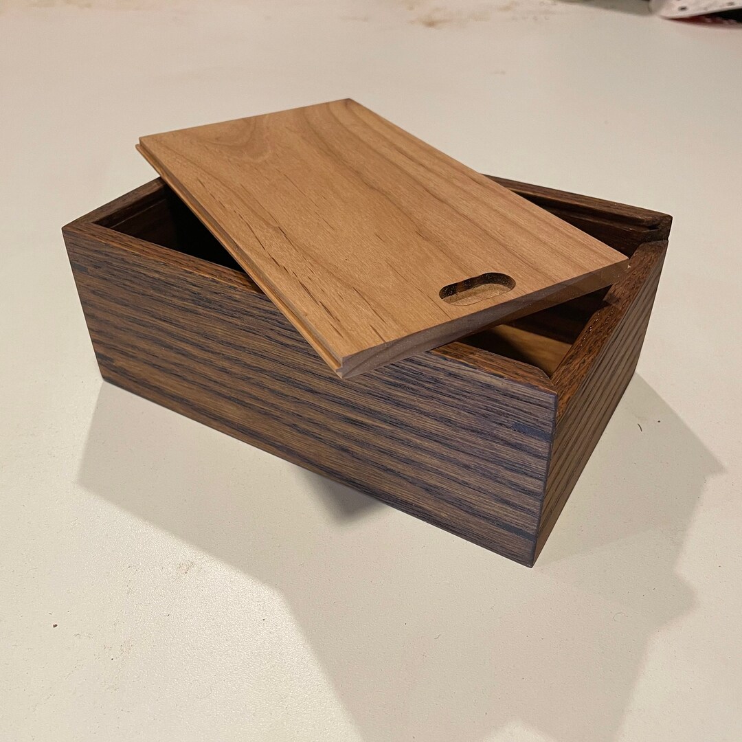 Stained Oak and Alder Jewelry Box - Etsy