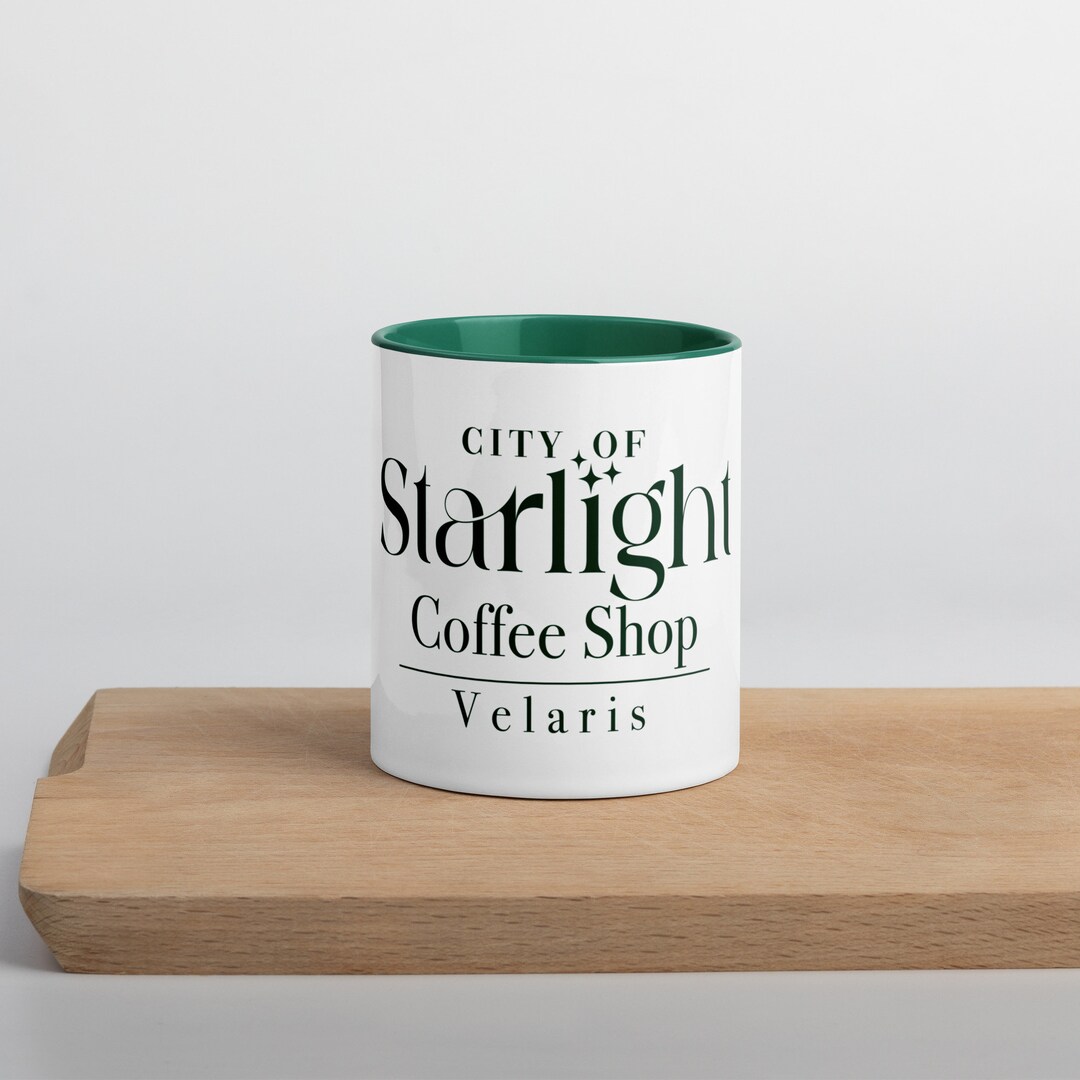 City of Starlight Coffee Mug With Color Inside Emerald - Etsy