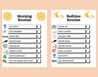 Printable Chore Charts for Kids & Adults, Weekly Chore Chart, Kids ...