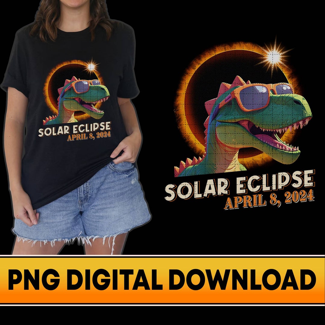 Dinosaur Total Solar Eclipse Png, Totality Dinosaur Shirt, Solar ...