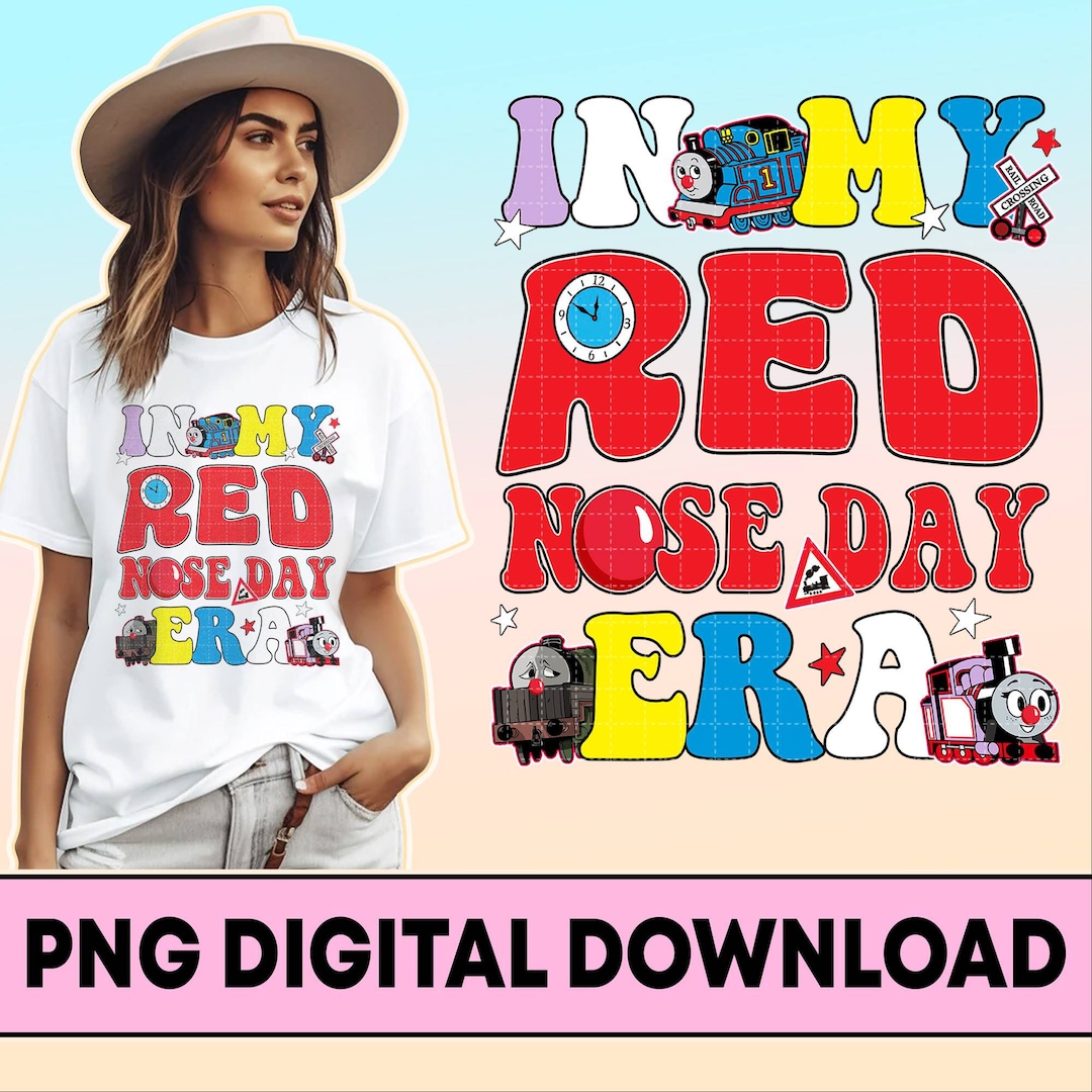 Thomas and Friends Red Nose Day 2024 Png, Thomas Train Red Nose Day T ...