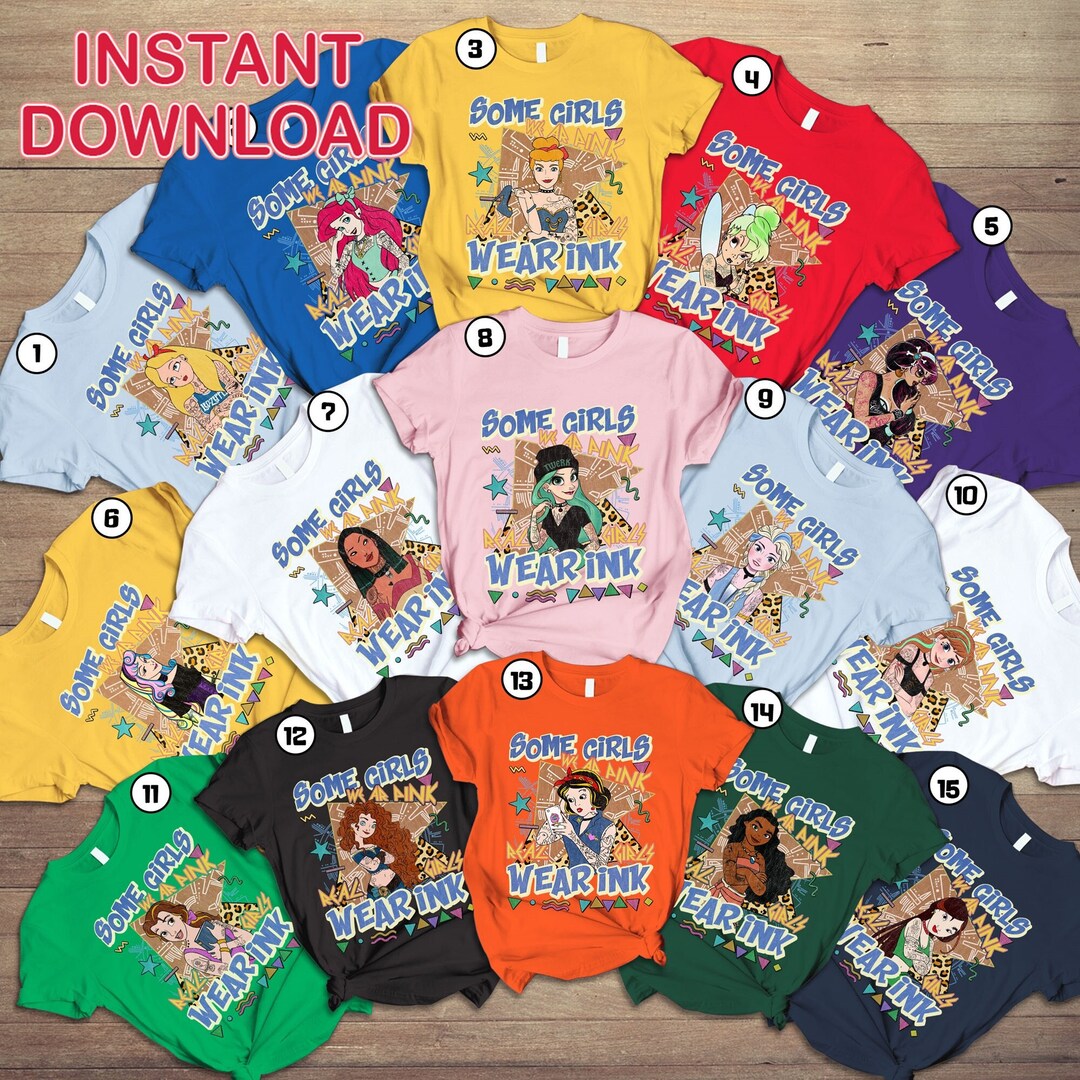 Tattoo Rocker Princess Png Bundle Princess Group Squad - Etsy UK