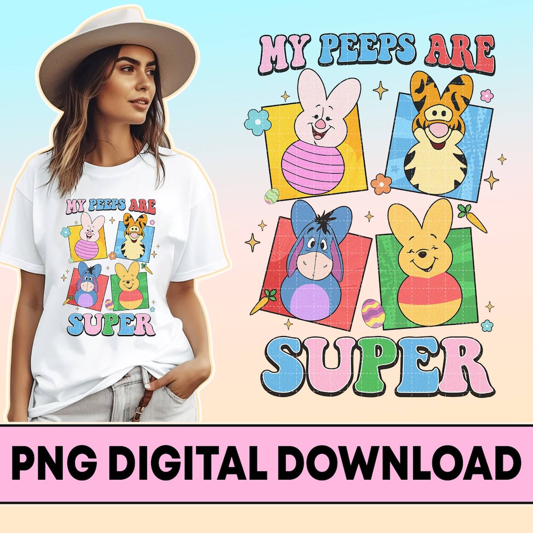 My Peeps Are Super Pooh and Friends Png, My Peeps Are Super Png, Super ...