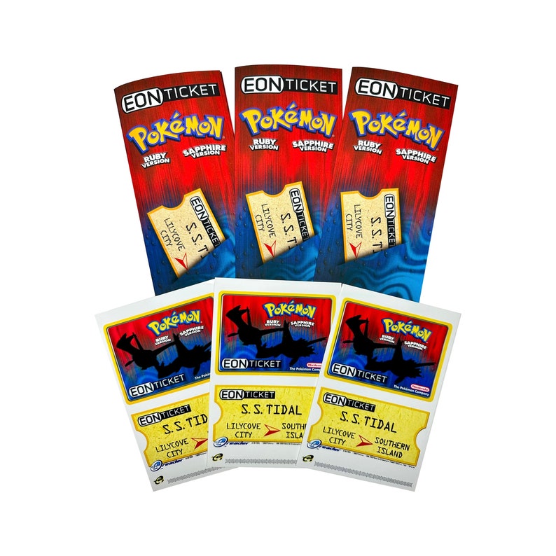 Eon Ticket - Pokemon Ruby & Sapphire E-reader Custom Card - Etsy