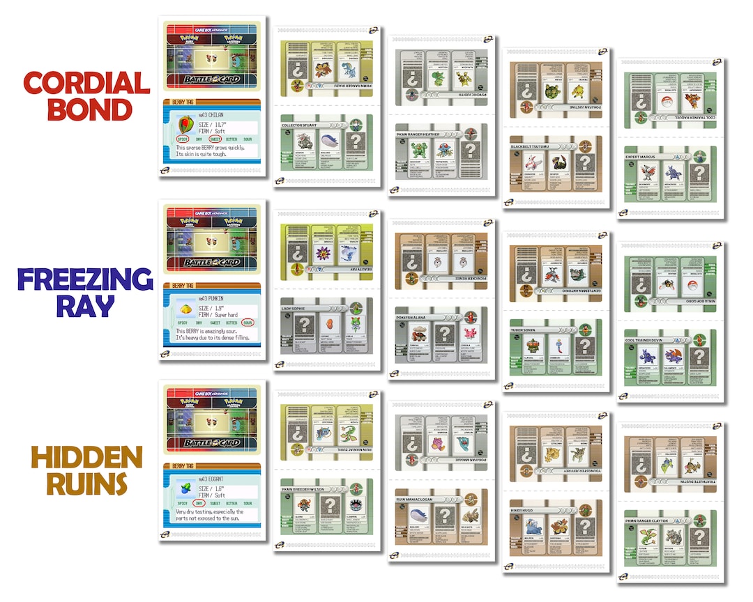 Pokemon Battle-e: Series 1 E-reader Trainer Custom Cards - Etsy