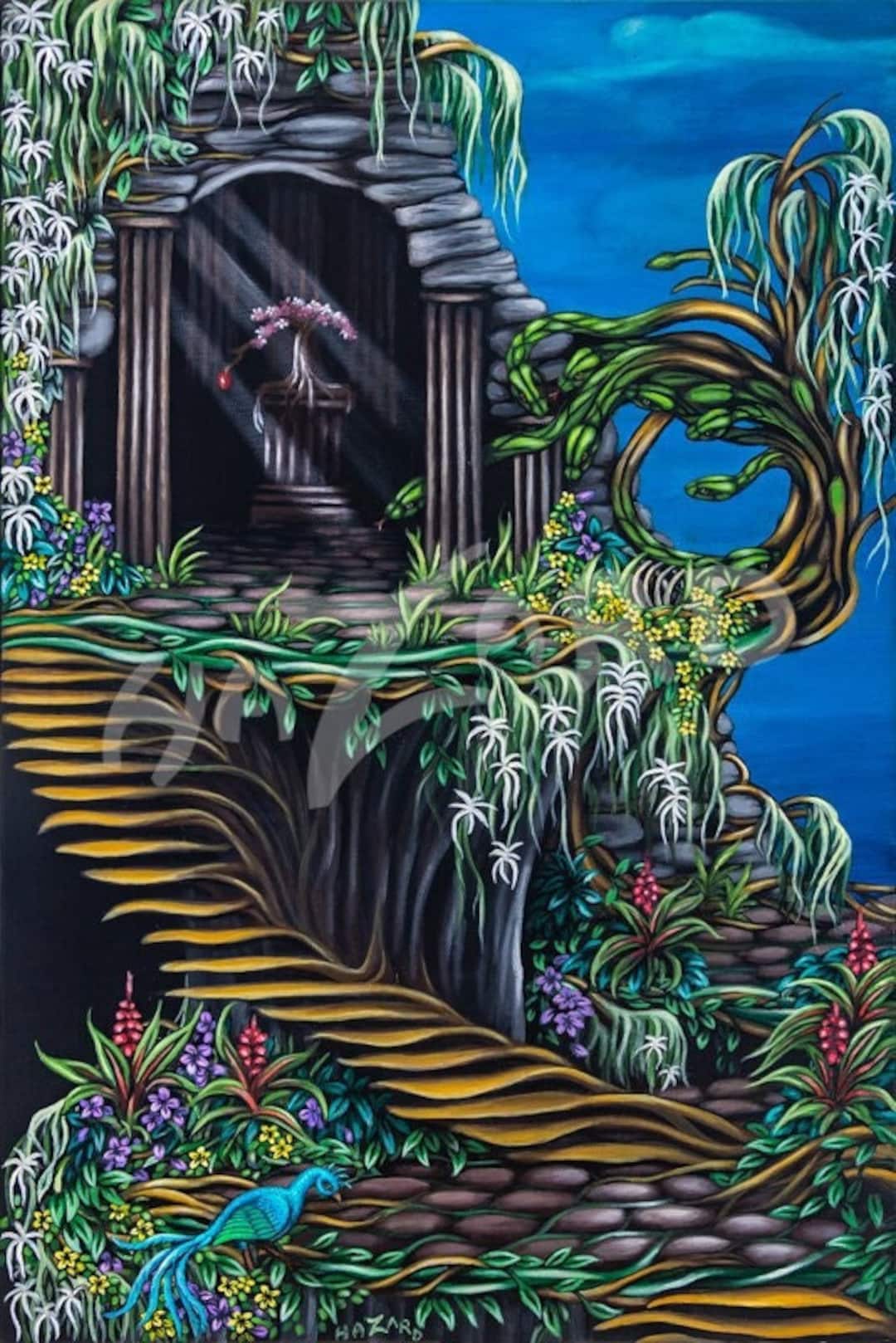 The Garden of Eden - Lost Worlds, Fantasy Print (print of Painting) 12 ...