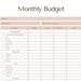 Monthly Budget Planner | Minimalist Printable Monthly Planner, Journal ...