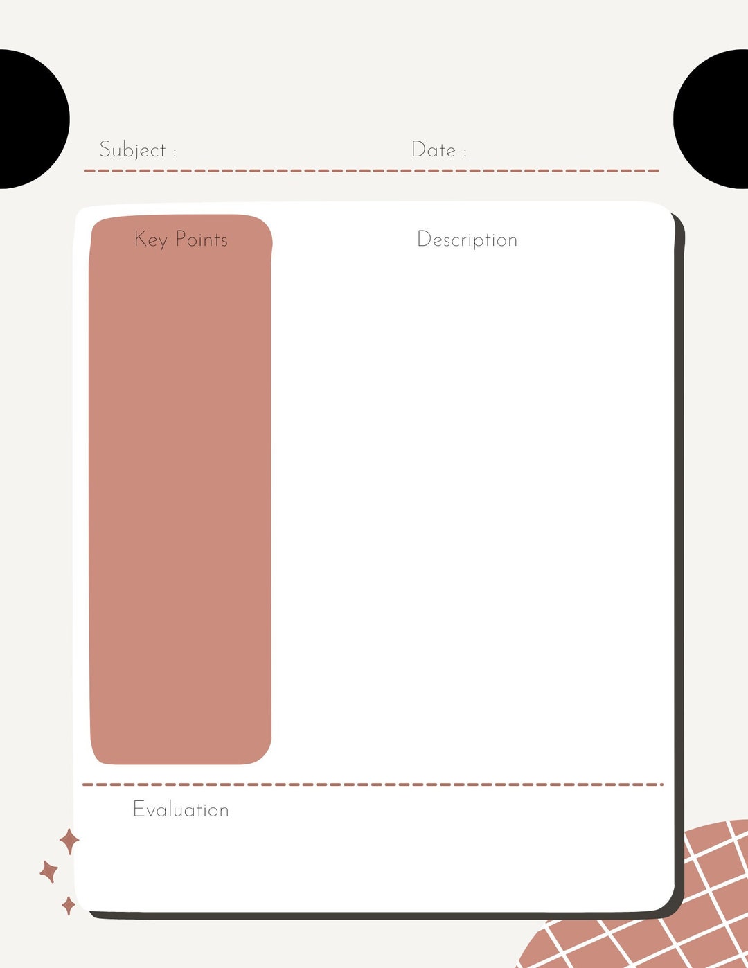 Cornell Note Sheet Printable | Note Page | Cornell Style Notes PDF ...