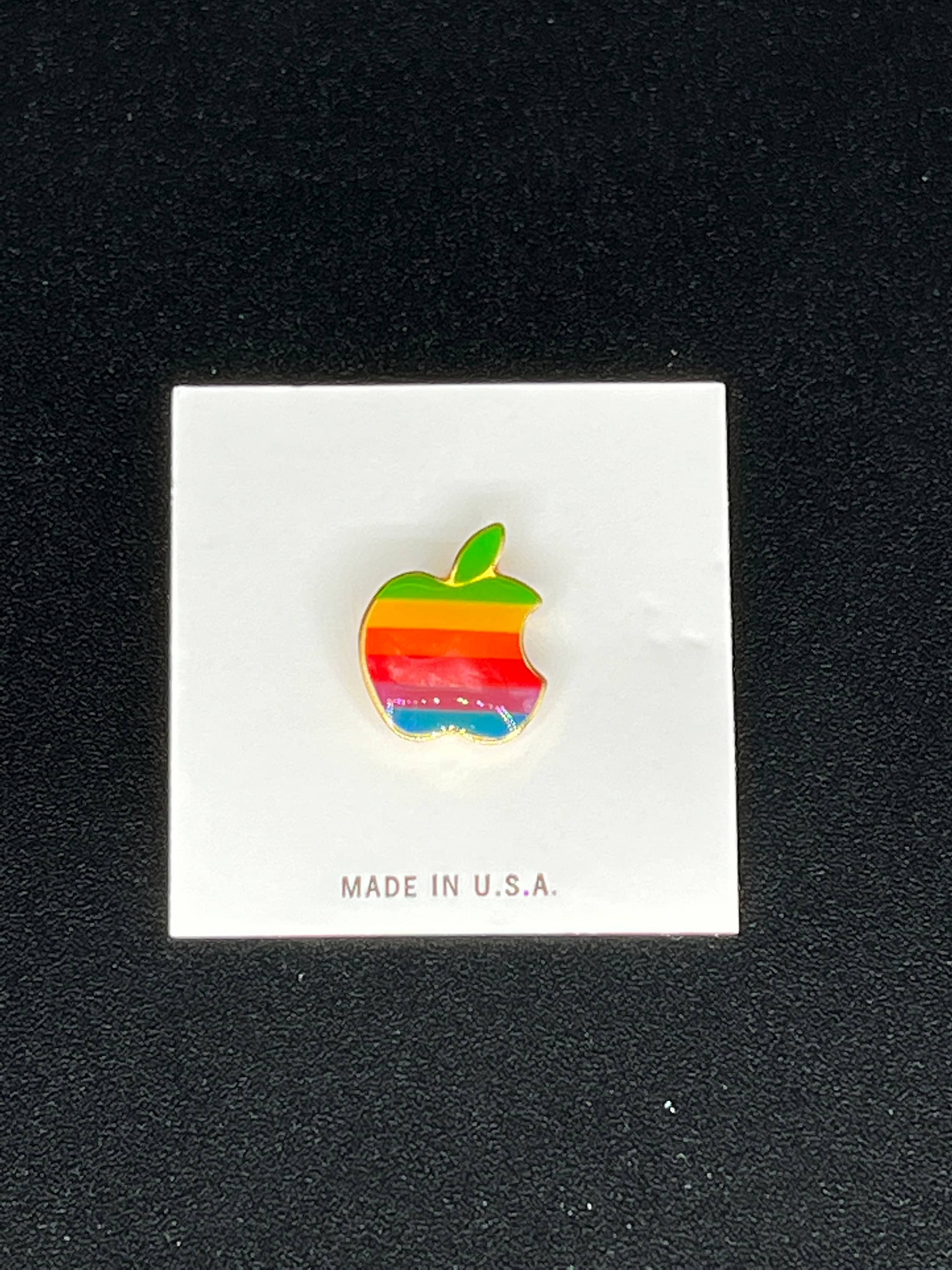 Rare Vintage Enamel Apple Macintosh Computer Rainbow Lapel Pin - Etsy