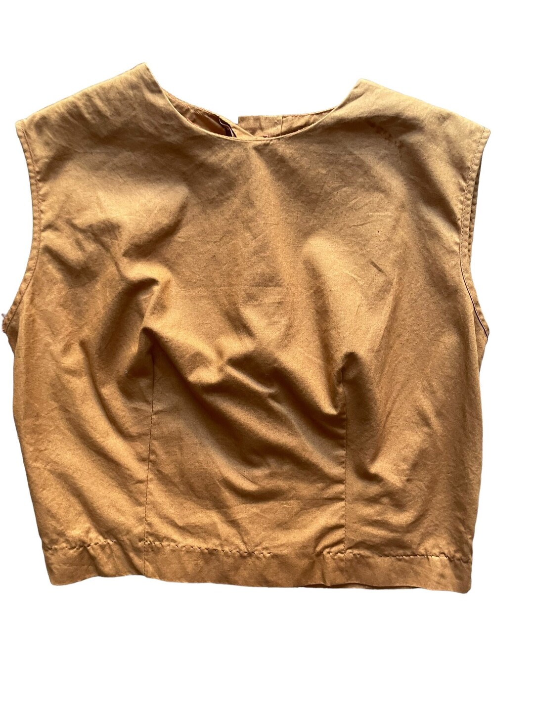 1960s Back Button Cropped Top M - Etsy