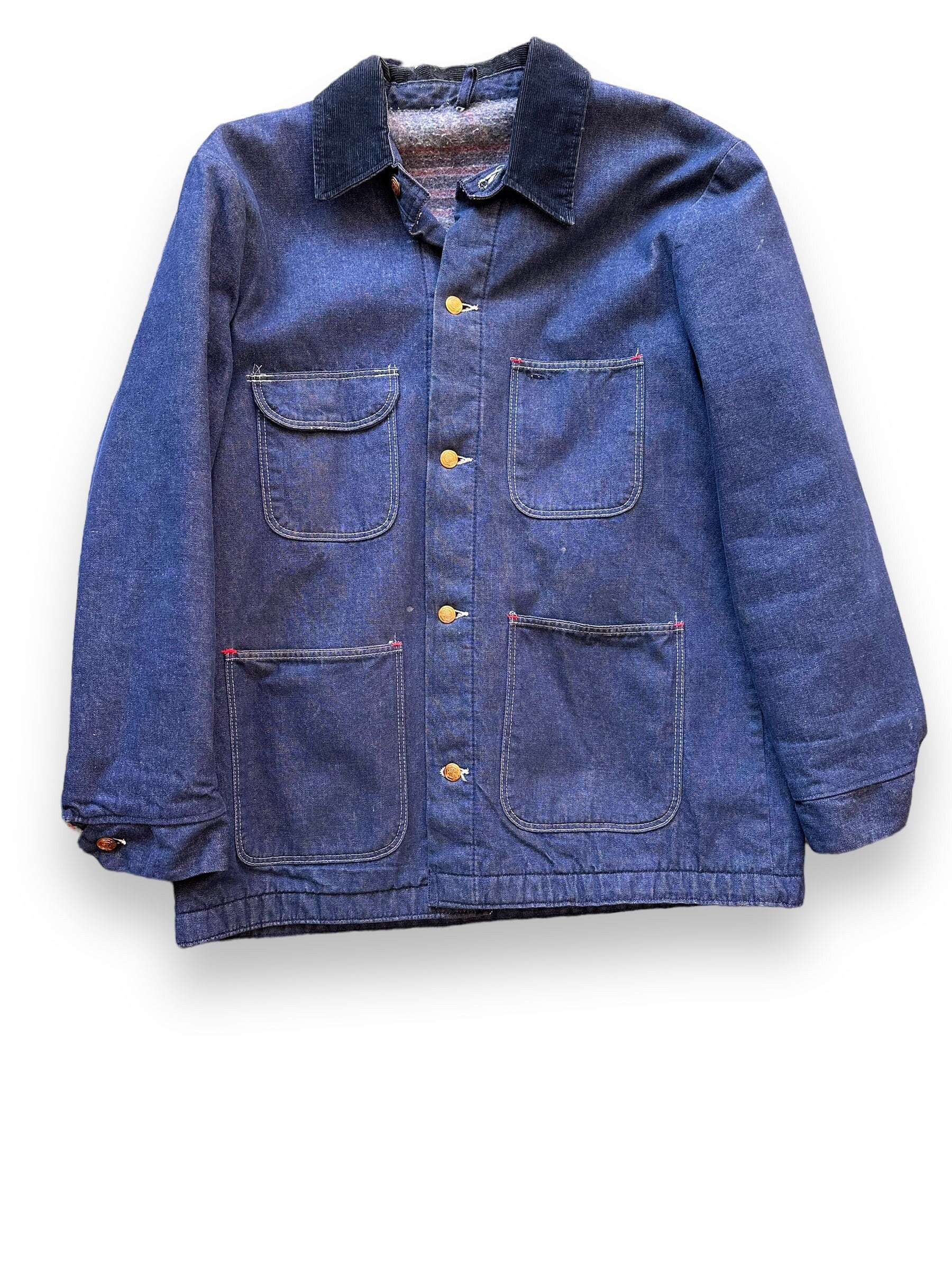 Vintage Blanket Lined Denim Chore Coat SZ L Vintage Denim - Etsy