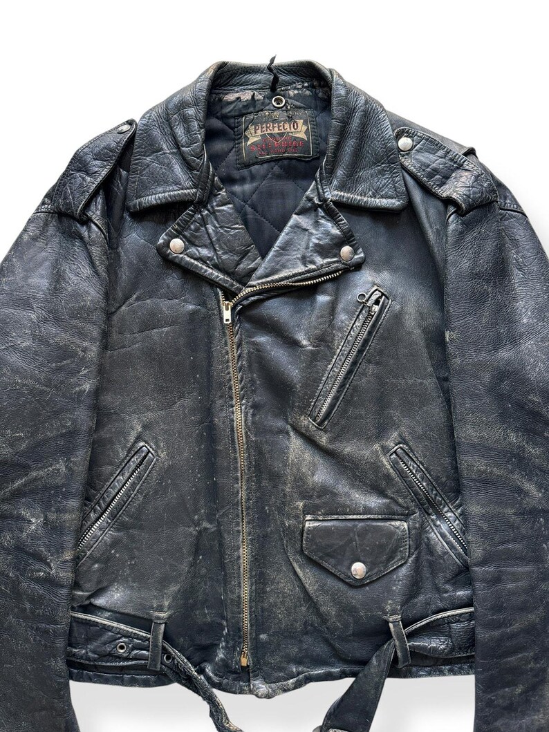 Vintage 50s Era Schott Perfecto Leather Jacket SZ 42 - Etsy
