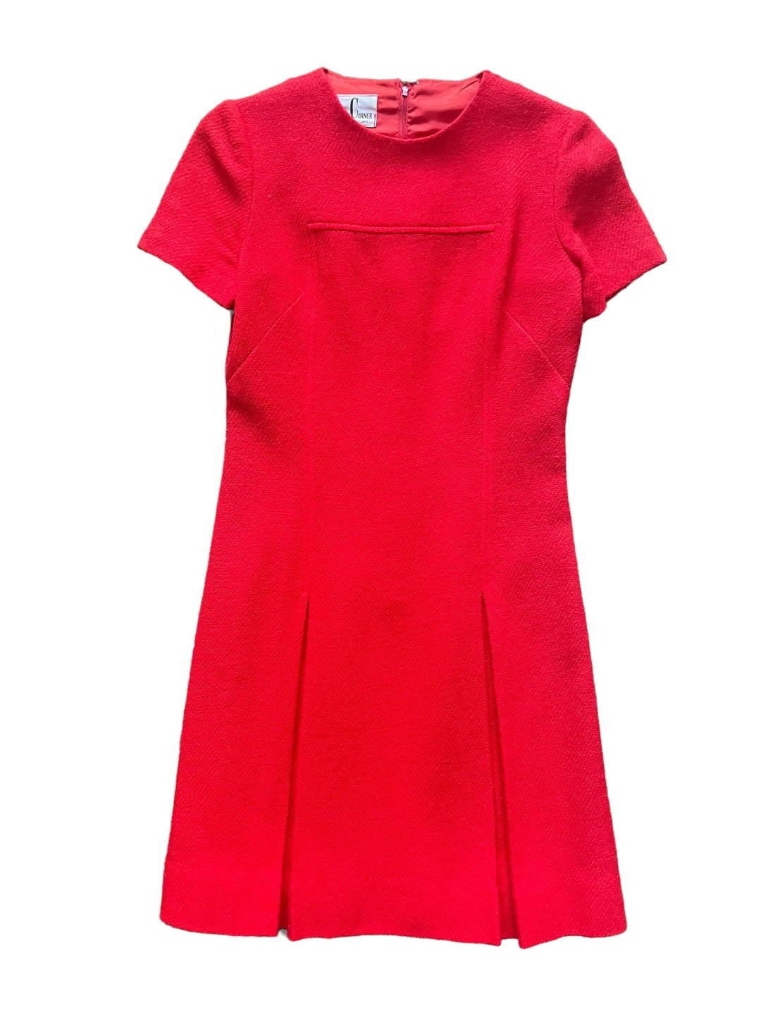 Vintage 1960s Cobb's Corner Red Mod Dress SZ M Barn Owl True Vintage ...