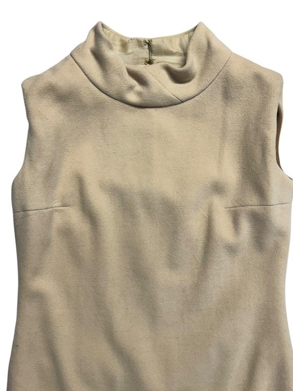 1960s Beige Wool Dress S - Gem