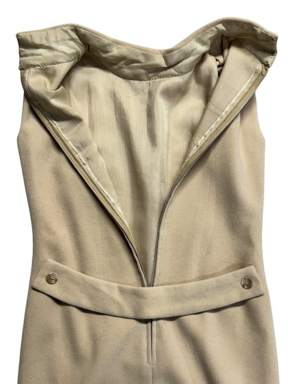 1960s Beige Wool Dress S - Gem