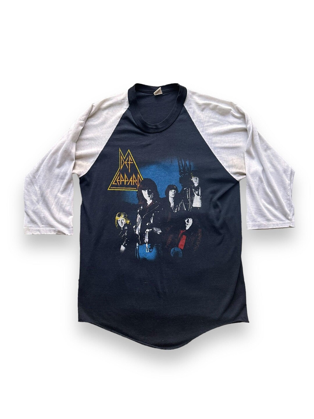 Vintage Def Leppard "rock Brigade" Raglan Band Tee Shirt SZ L - Etsy