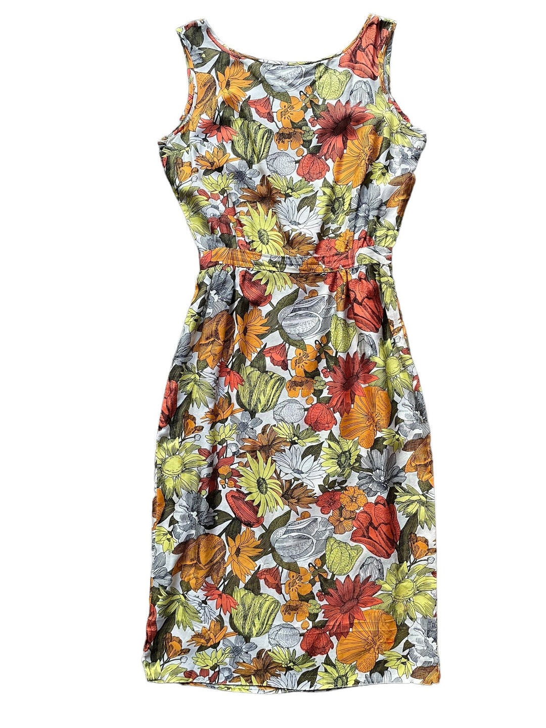 Vintage 1950s -1960s Mr. Gee Floral Dress SZ M - Etsy