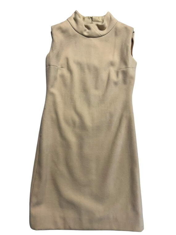 1960s Beige Wool Dress S - Gem