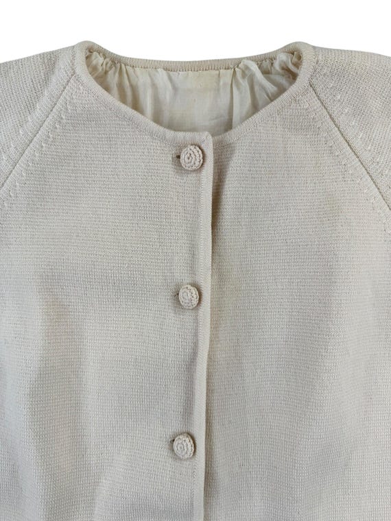 1950s Beaded Wool Cardigan L - Gem