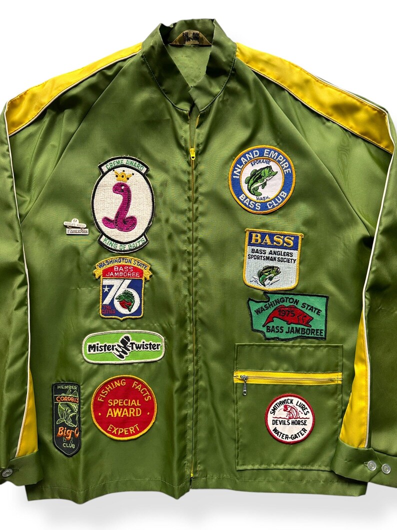Vintage Fliptail Lures Fisherman Patches Windbreaker SZ XL - Etsy