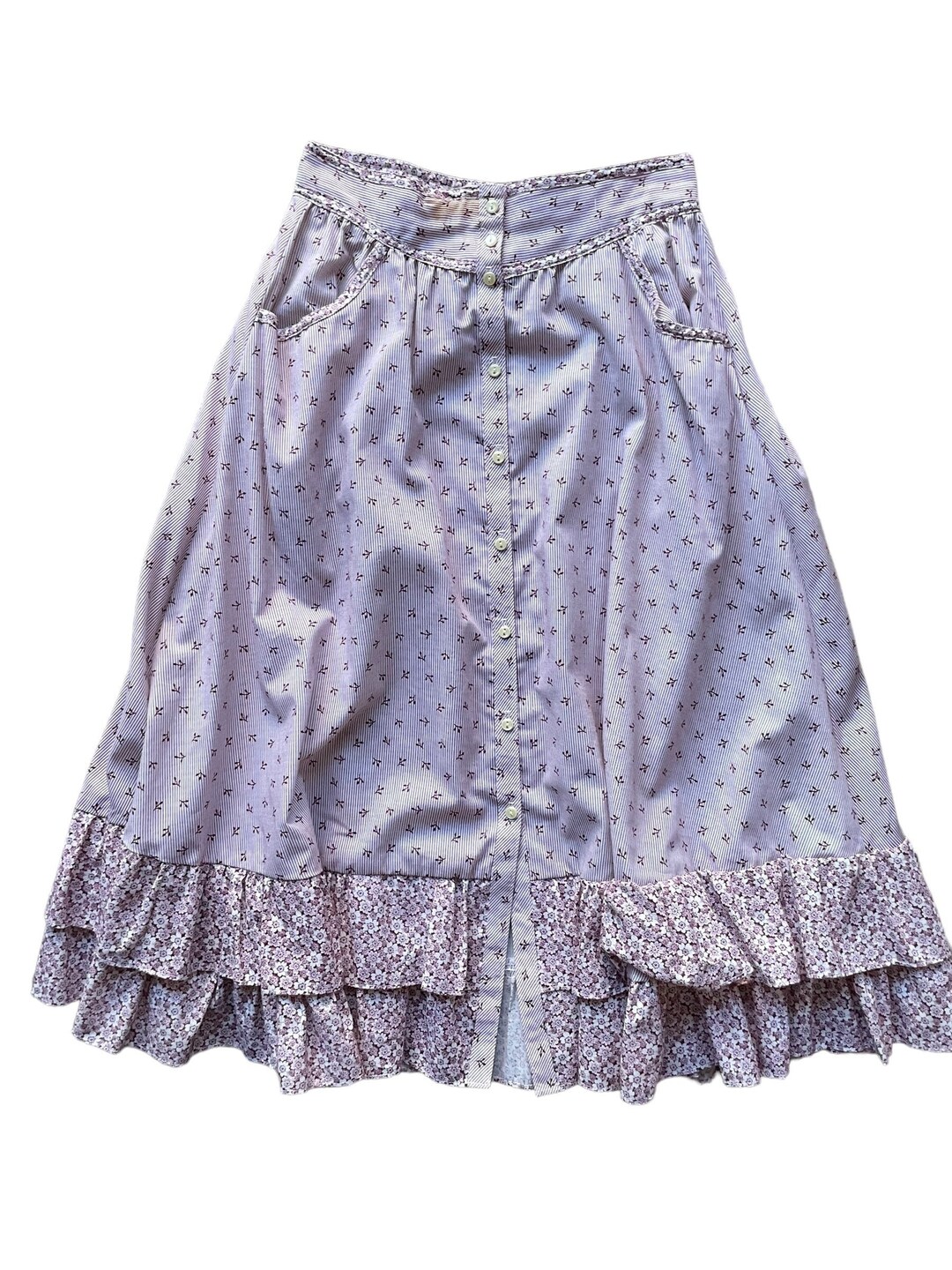 1980s Jessica's Gunnies Deadstock Calico Skirt SZ S - Etsy