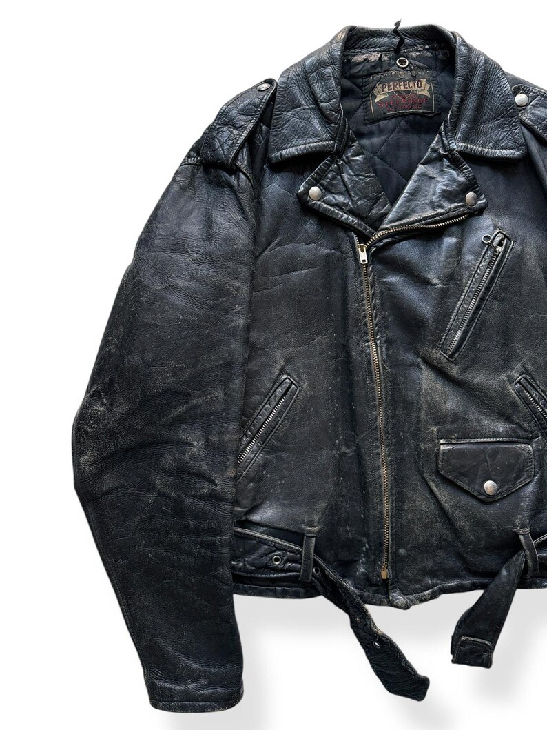 Vintage 50s Era Schott Perfecto Leather Jacket SZ 42 - Etsy