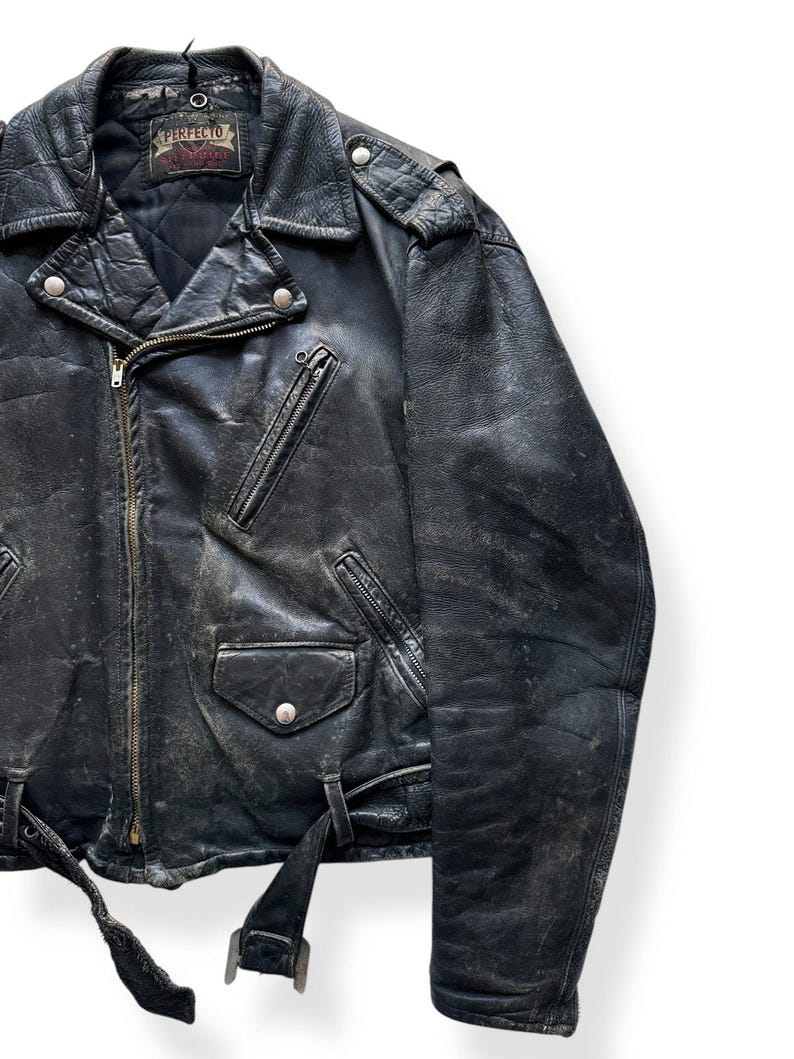 Vintage 50s Era Schott Perfecto Leather Jacket SZ 42 - Etsy