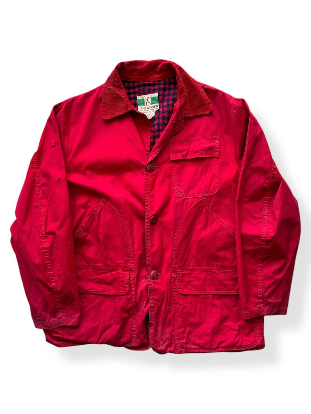 Vintage Game Winner Red Hunting Coat SZ M - Etsy