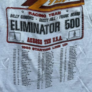 Vintage ZZ Top Eliminator Tour Band Tank Top SZ L - Etsy