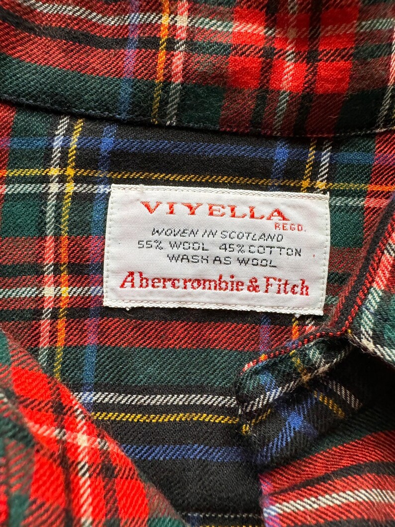 Vintage Abercrombie & Fitch Viyella Plaid Flannel SZ M - Etsy