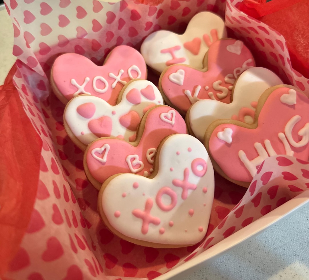 Valentines Day Cookies, Sweetheart Cookies, Heart Sugar Cookies - Etsy