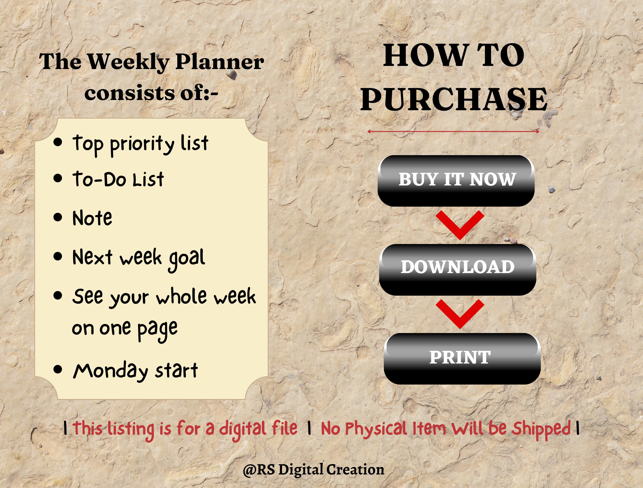 Colorful Weekly Planner Printable PDF Instant Download Quick Print A4 ...