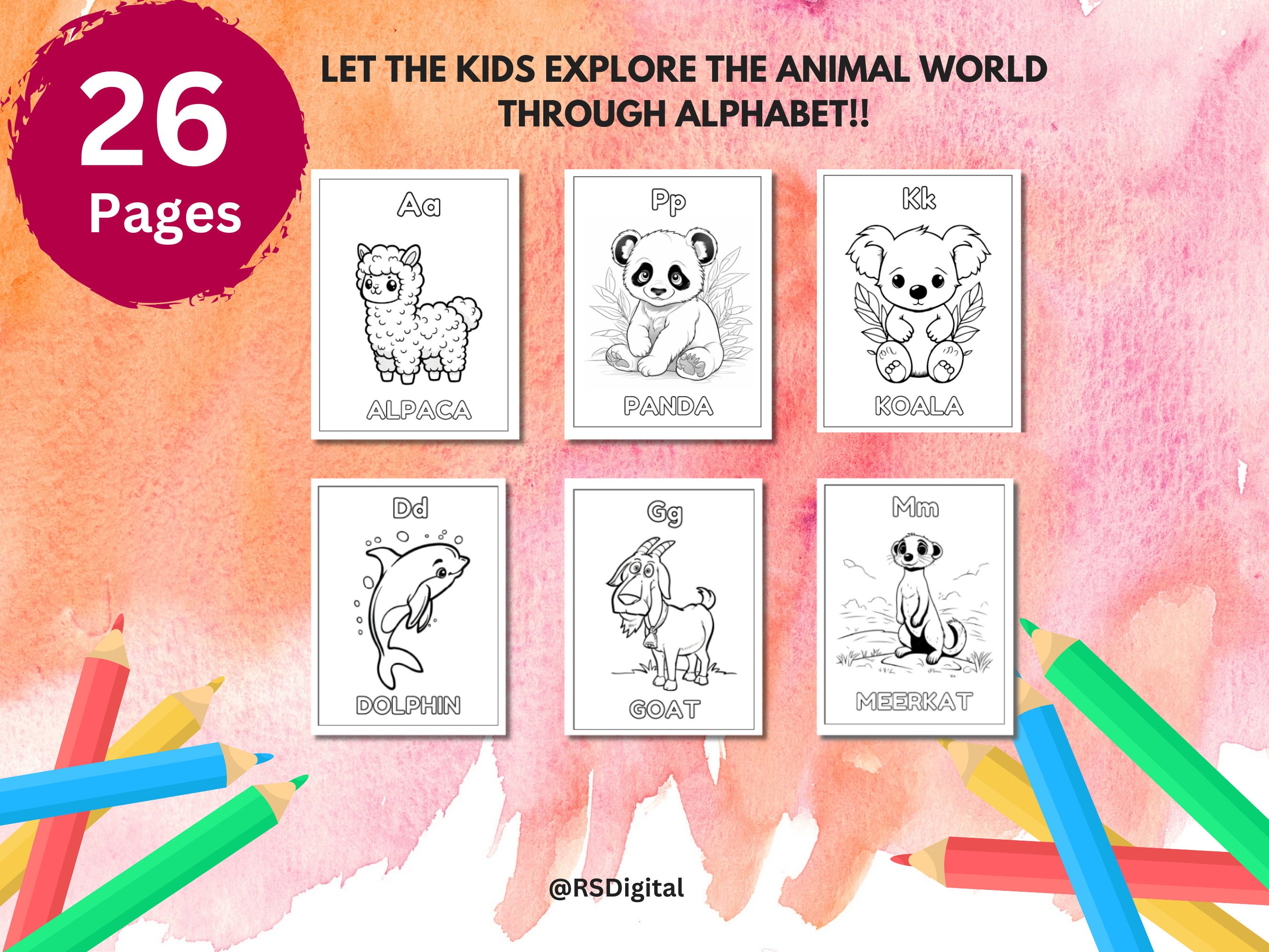 Printable Coloring Pages for Kids, Toddlers, Kindergarten, Coloring ...