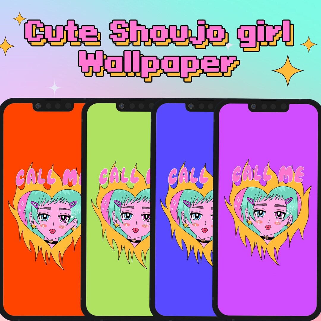 Kawaii Shoujo Girl Call Me Wallpaper iPhone Wallpapers 4 Wallpaper Set ...