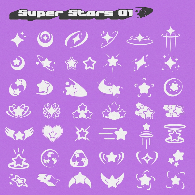 40+ Aesthetic Vector Icons | Super Star Pack 01 for Graphic Design ...