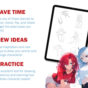 400+ Anime Reference Procreate Body Poses - Manga Procreate Brushes ...