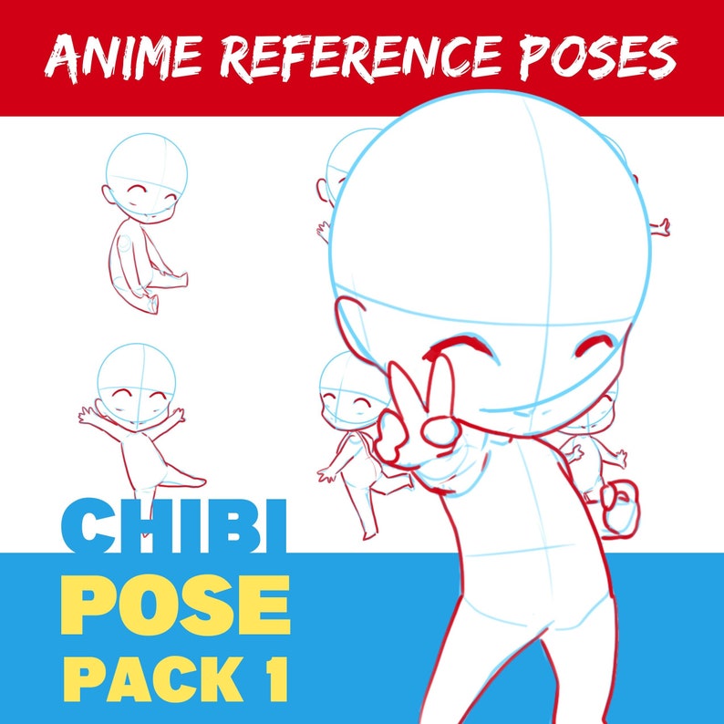 Anime Chibi Poses - 50 Drawing Reference Guides - Etsy