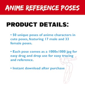 Cute Anime Poses - 50 Drawing Reference Guides - Etsy